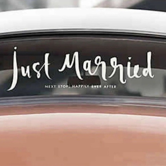 kate spade | Party Supplies | Kate Spade Just Married Car Window Decal ...